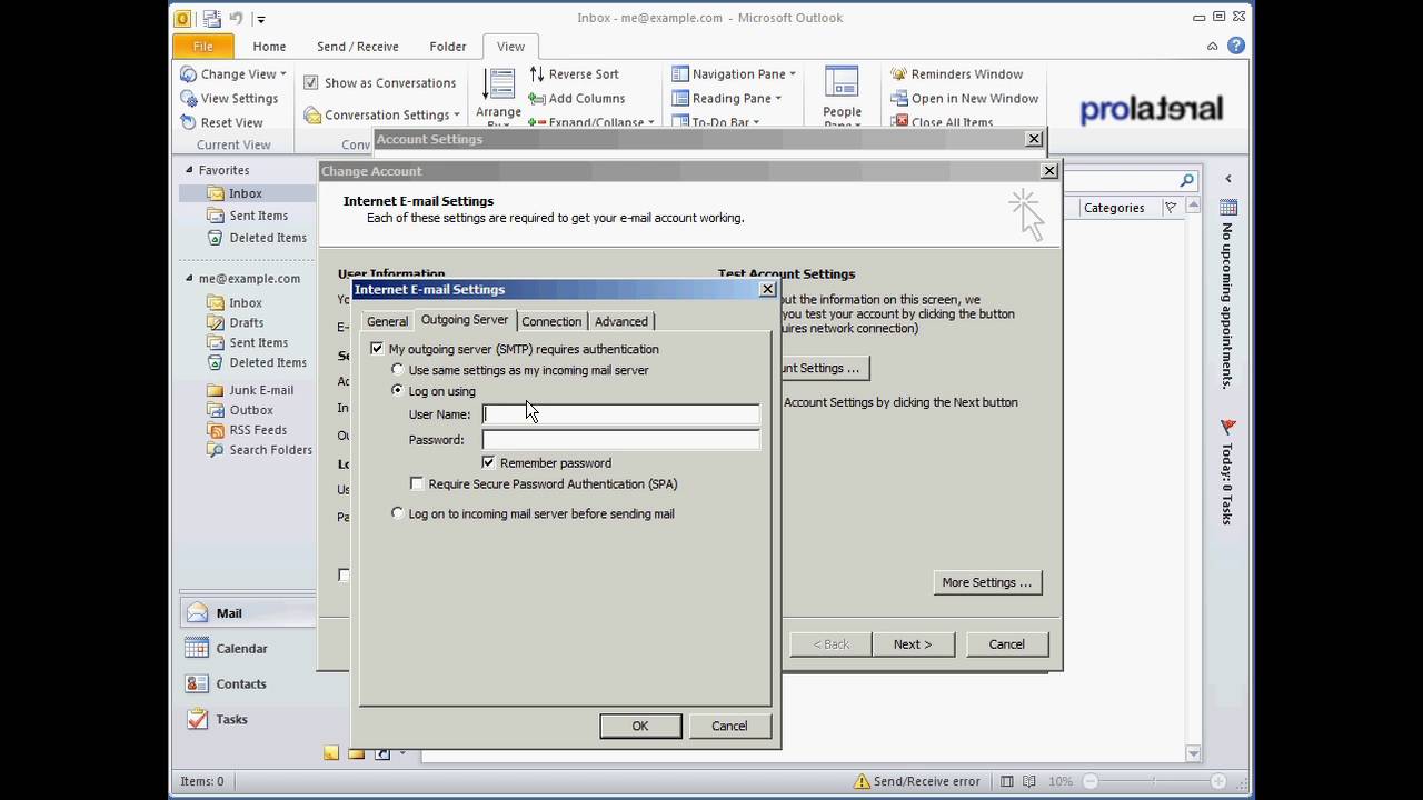 How to setup Outlook 2010 to use outMail - YouTube