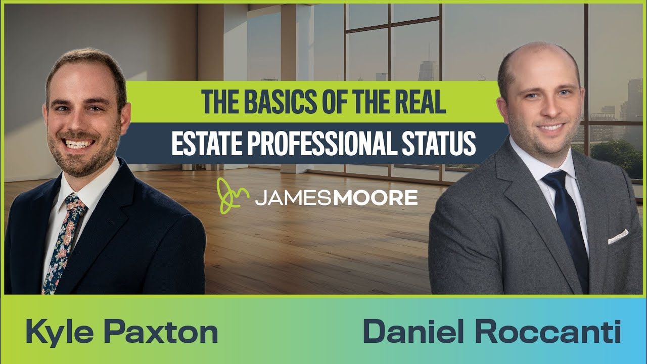 The Basics of the Real Estate Professional Status - Part 1 - YouTube