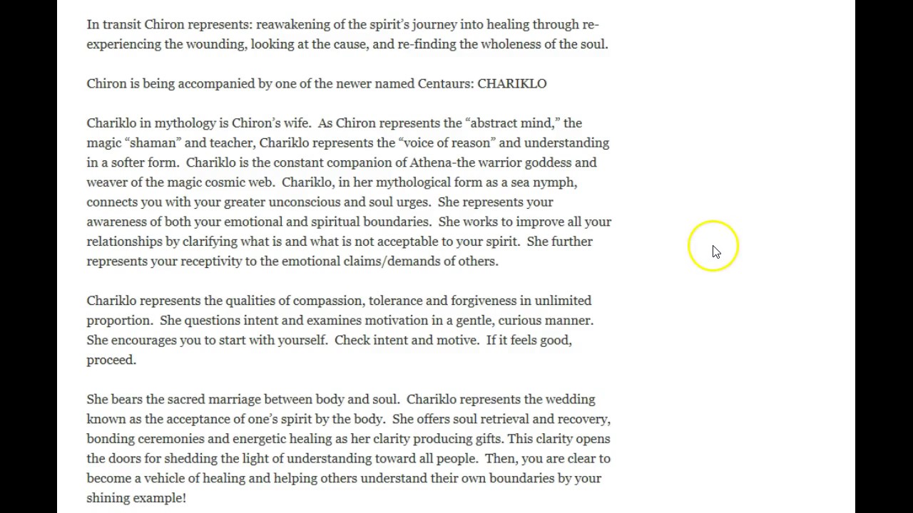 Chiron and Chariklo - A Love Story! - YouTube