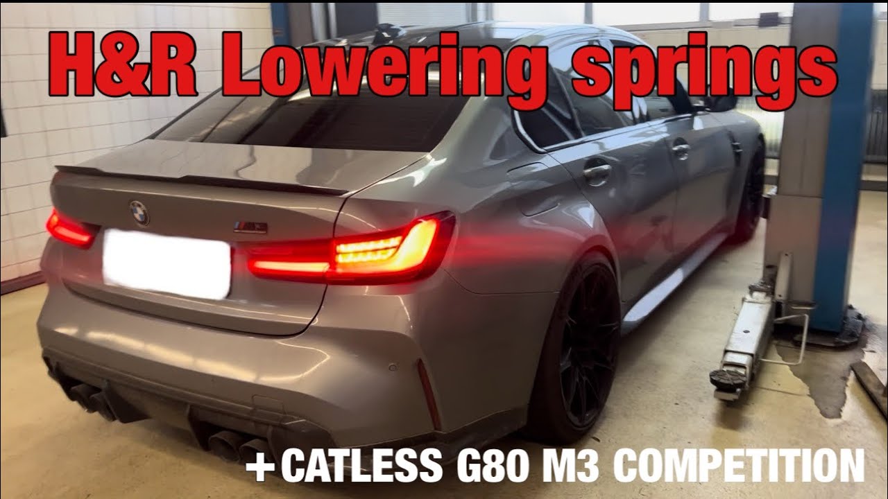 Installing H&R Lowering Springs on BMW G80 M3 Competition !! - YouTube