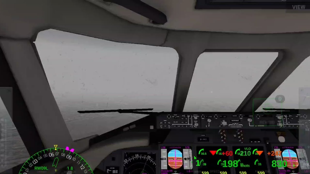 Boeing 717 Landing in Heavy Fog - Marvelous Cockpit View | Fly with ...