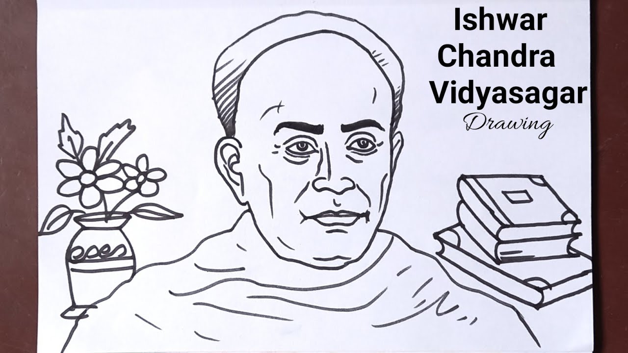 Ishwar Chandra Vidyasagar drawing outline - YouTube