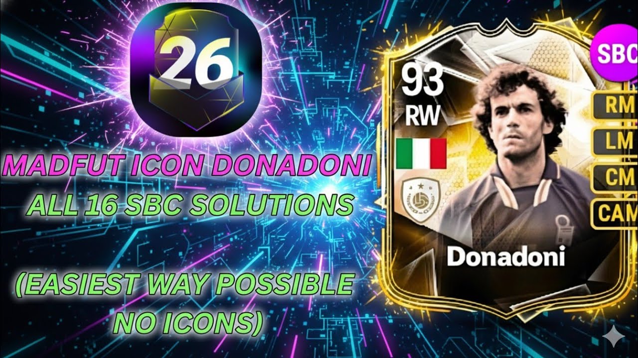 MADFUT ICON DONADONI SBC MADFUT 26 (NO ICONS) (Easiest Way Possible ...