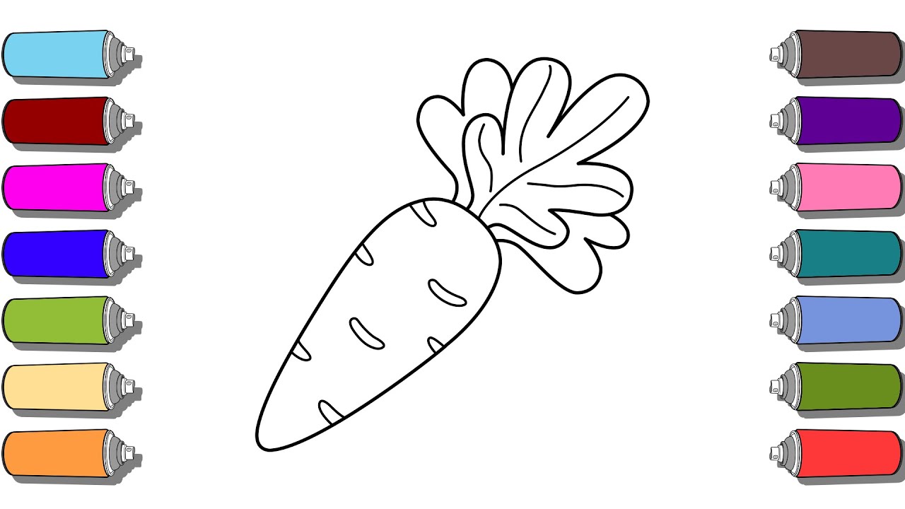 How to draw a carrot easy step by step with a marker and decorate with ...