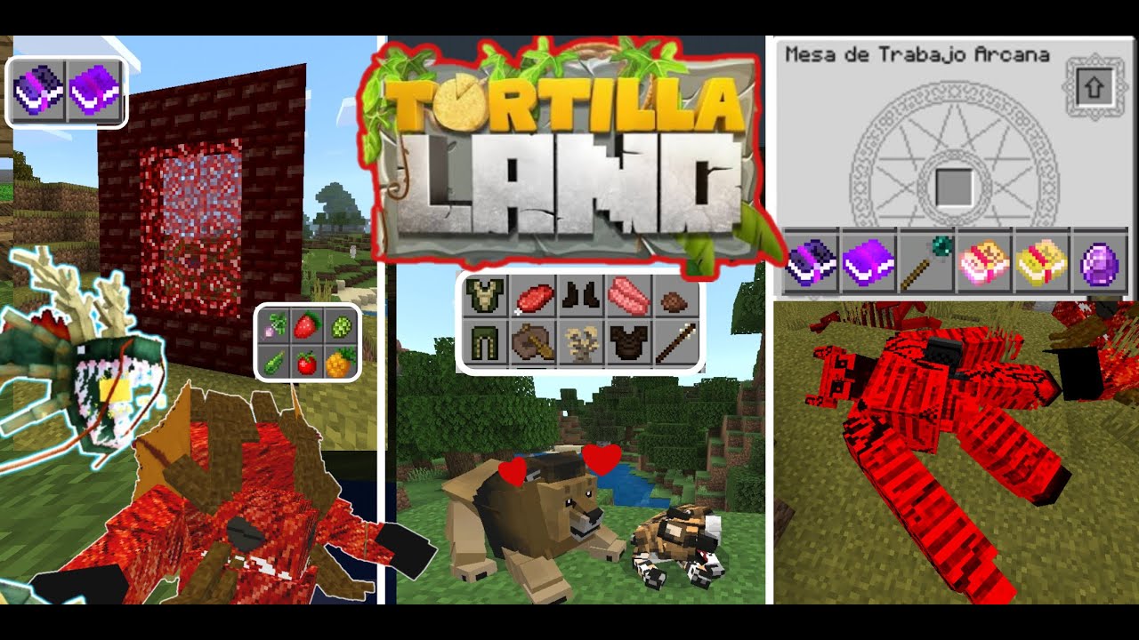 TOP 10 MEJORES ADDONS DE TORTILLALAND PARA MINECRAFT PE 1.17.30 | PACK ...