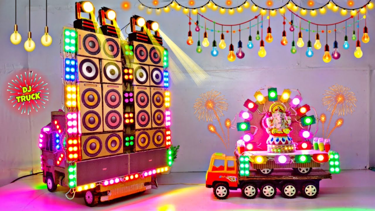 DIY Mini Dj Truck loading At-Home by cardboard making dj truck and ...