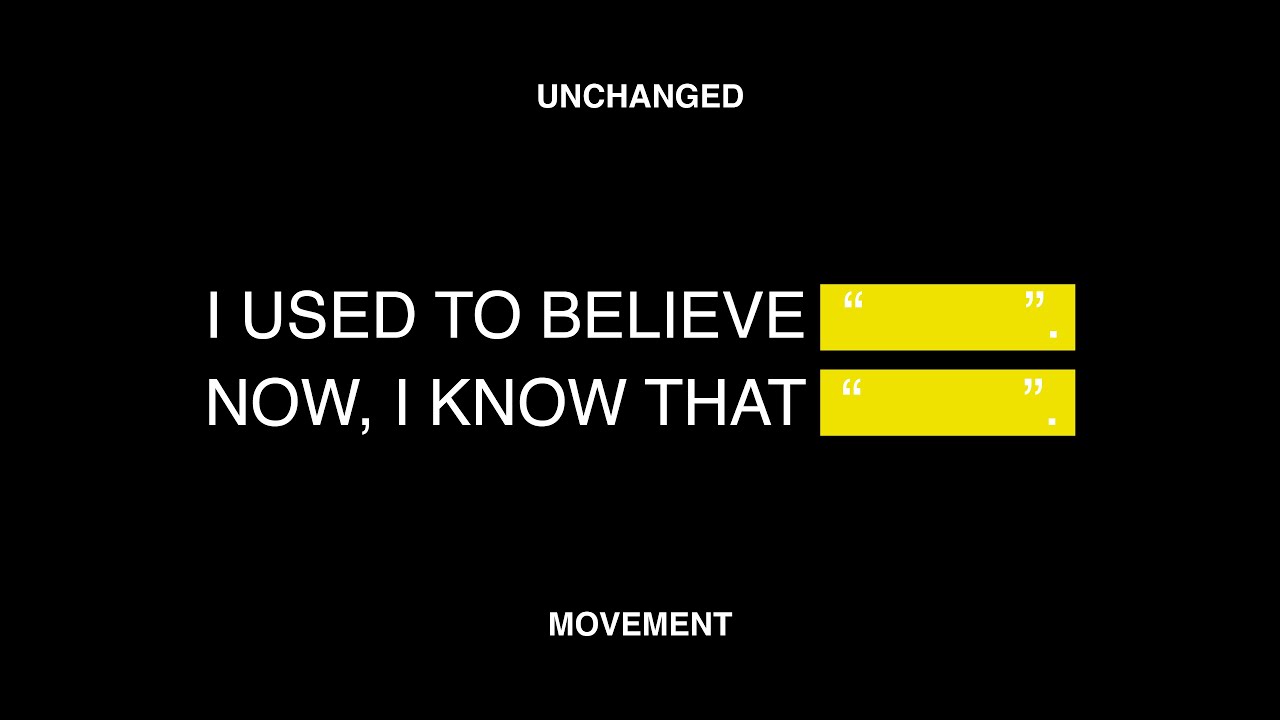 "I Used to Believe" | UNCHANGED Movement - YouTube
