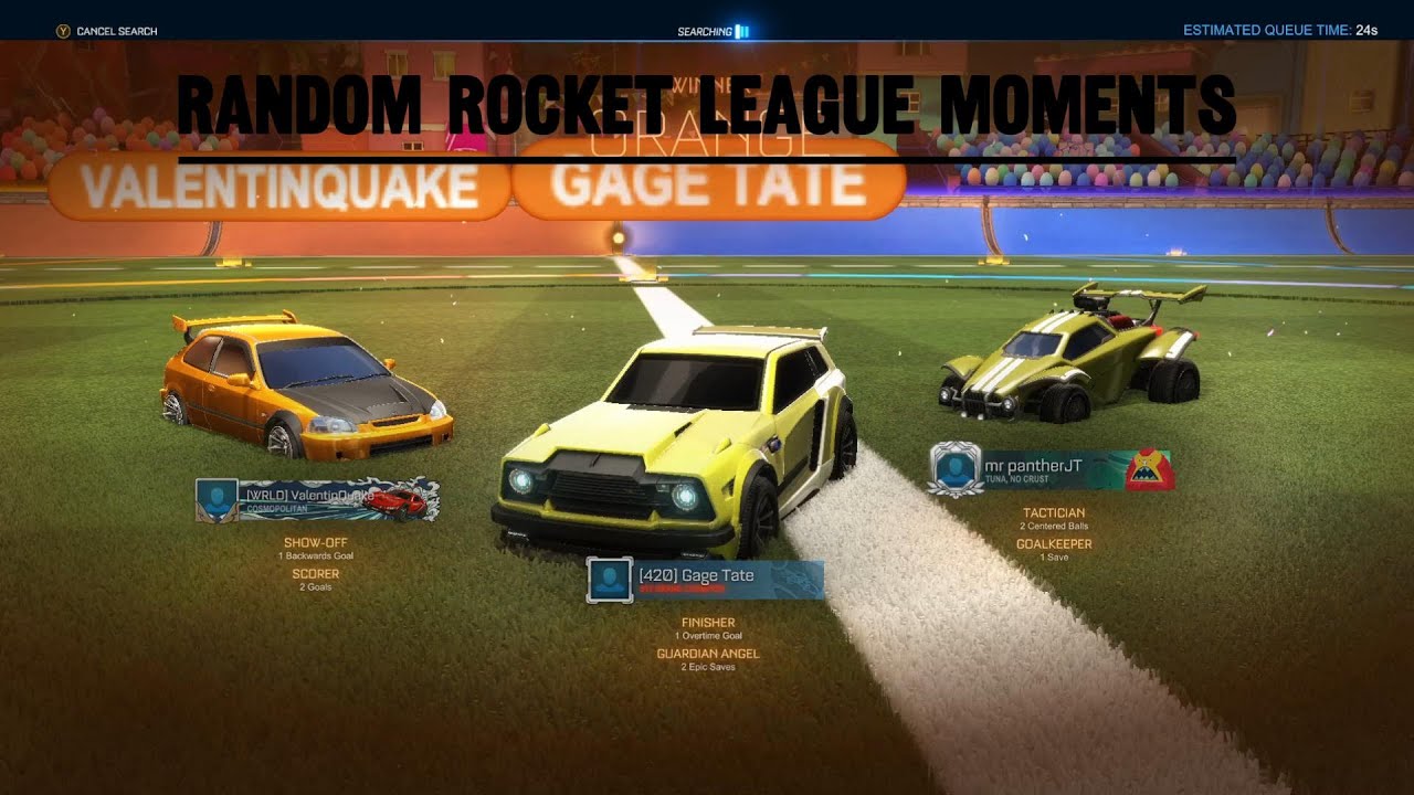 Random rocket league moments - YouTube