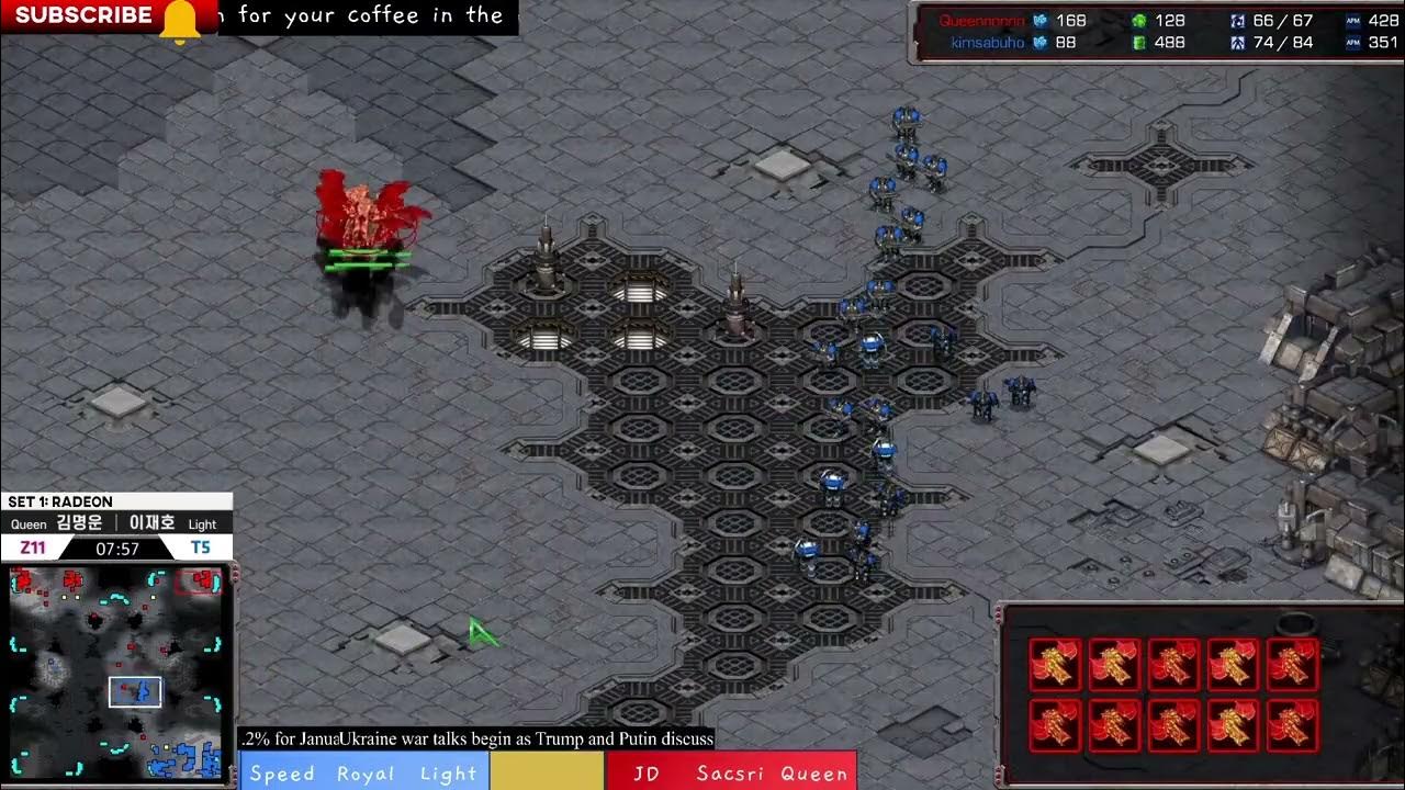 🔥KCM 2025 S1 W1 Set 1 Light vs Queen TvZ @ Radeon | Starcraft Commentary - YouTube