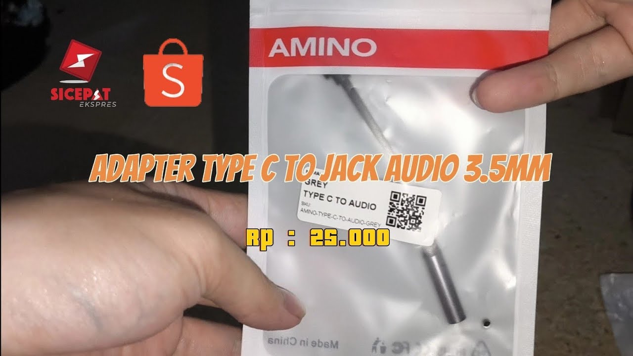ADAPTER TYPE C TO JACK AUDIO 3.5MM BY AMINO - YouTube