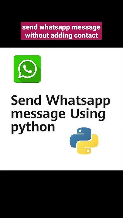 send whatsapp message without adding contact | Send Whatsapp Message using python #shorts # ...