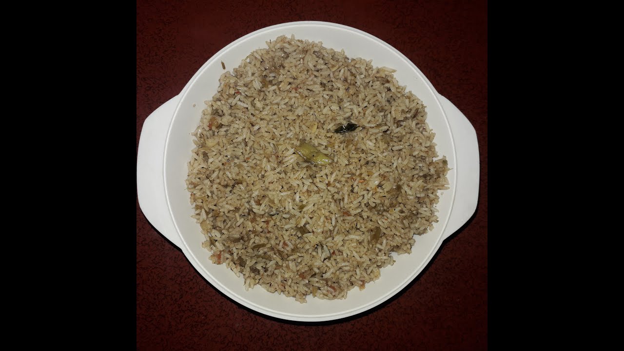 Fried rice with Cluster beans/Goruchikudu kaya/Gokarakaya rice - YouTube