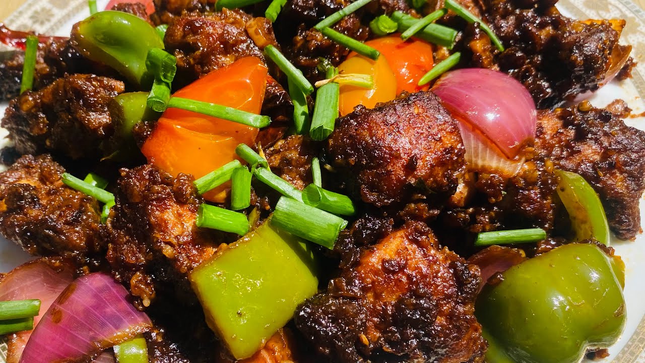 Chicken Chilly with Bone Nepali Style| Chicken Chilly Recipe Restaurant Style - YouTube