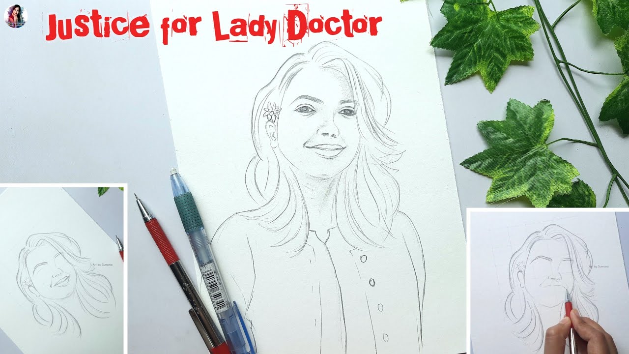 We Want Justice for Lady Doctor| Lady Doctor Outline Drawing| How to ...