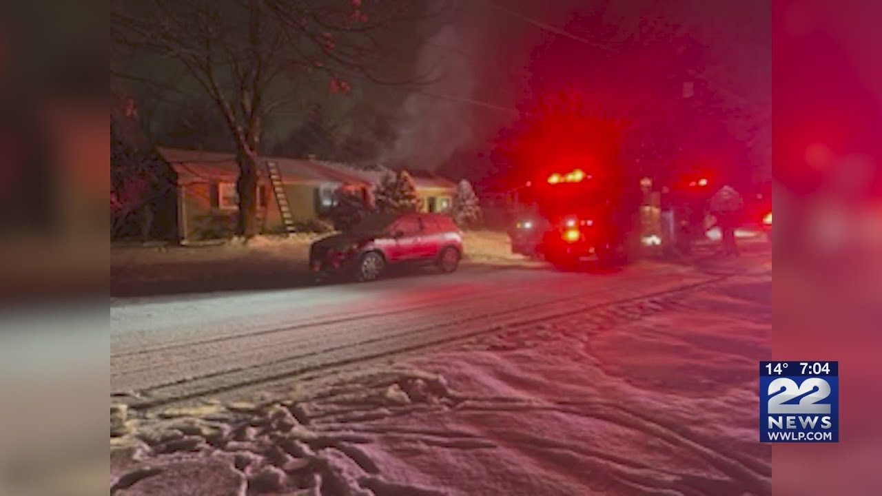 House fire on Summit Street in South Hadley - YouTube