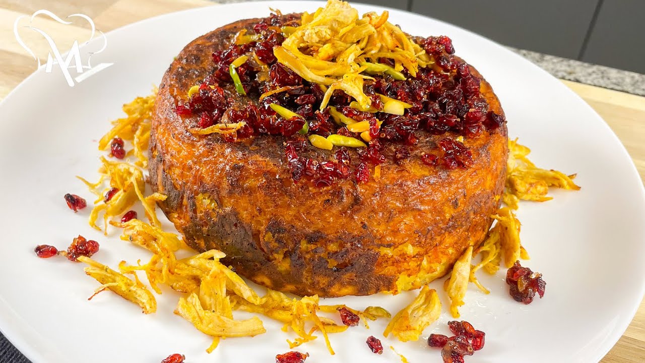 The most delicious rice in Persian food , Tahchin , you should really ...