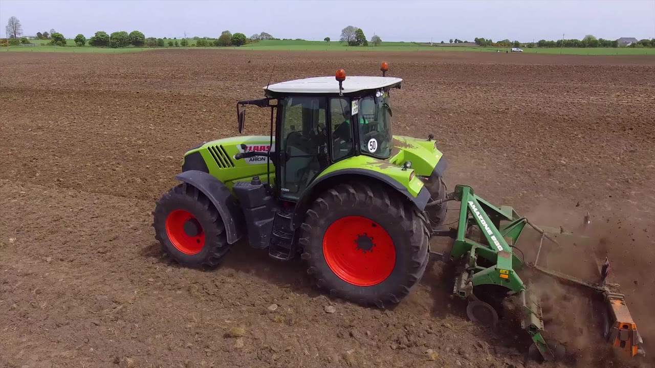 Discing & Sowing Grass Seed - YouTube