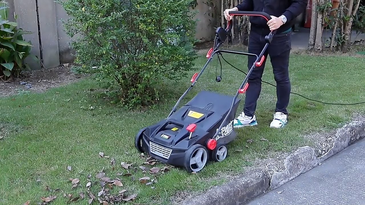 VERTAK 1800W electric power lawn grass sweeper synthetic grass comb ...