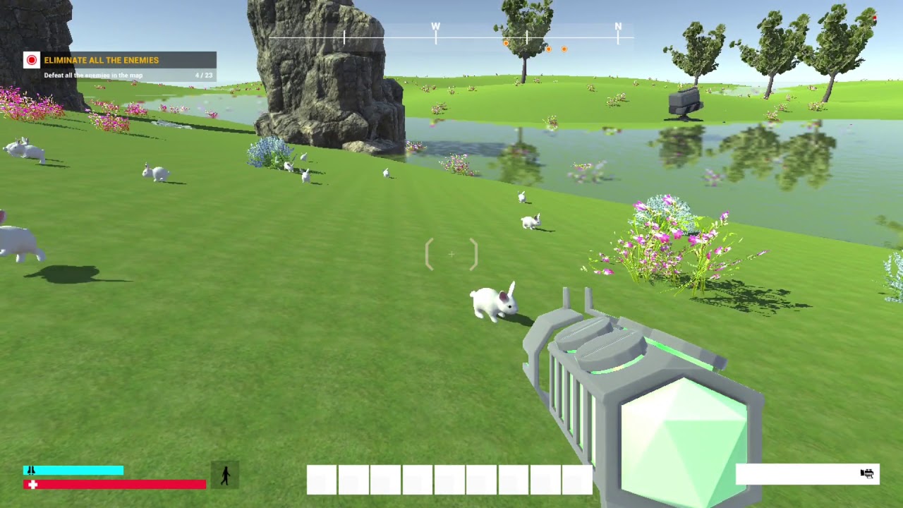 Rabbits in my Unity game. - YouTube