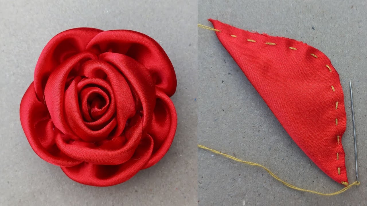 DIY: How to make an adorable fabric rose flower in just 8 minutes ...