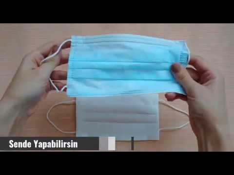 Evde maske yapımı 5 dakika içinde kağıt havludan tek kullanımlık yüz maskesi nasıl yapılır