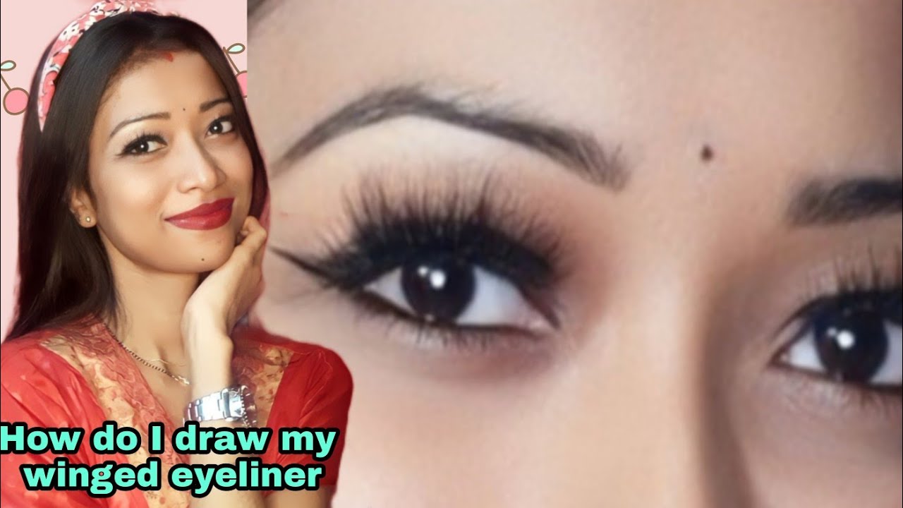 How do I draw winged eyeliner ️ - YouTube