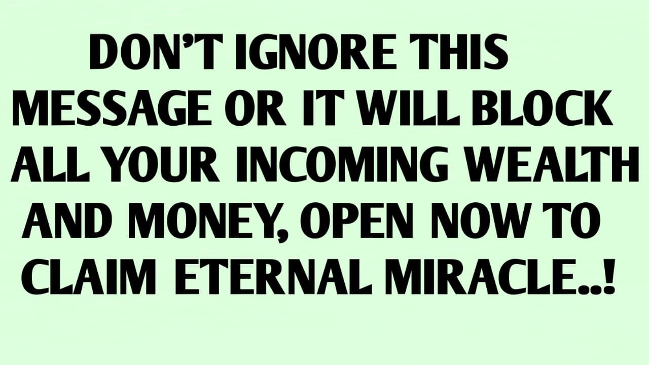 DON'T IGNORE THIS MESSAGE OR IT WILL BLOCK ALL YOUR INCOME WEALTH AND ...