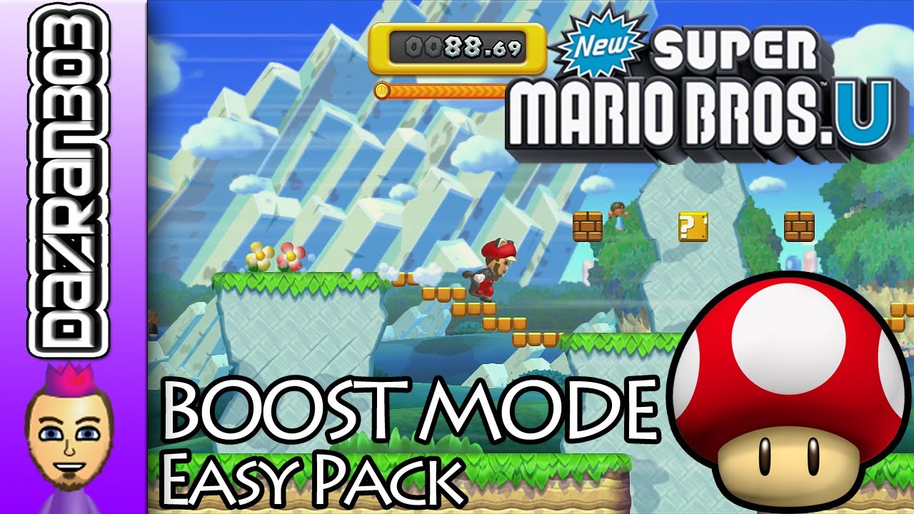 NEW SUPER MARIO BROS. U BOOST RUSH - Easy Pack Dazran303 WiiU Gameplay ...