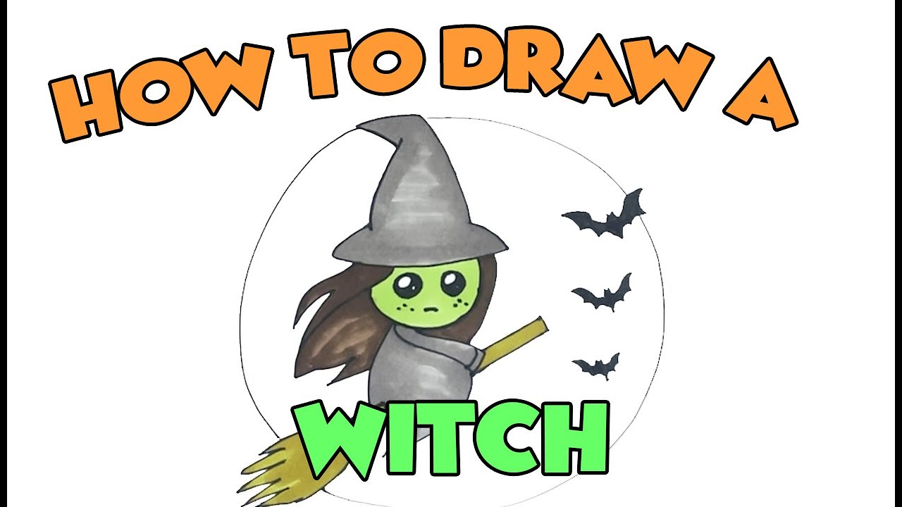 How to Draw a Witch | for kids | easy - YouTube