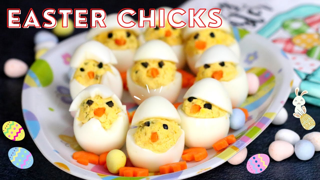 Easter Chick Deviled Eggs - How to Make Easter Chick Deviled Eggs - YouTube