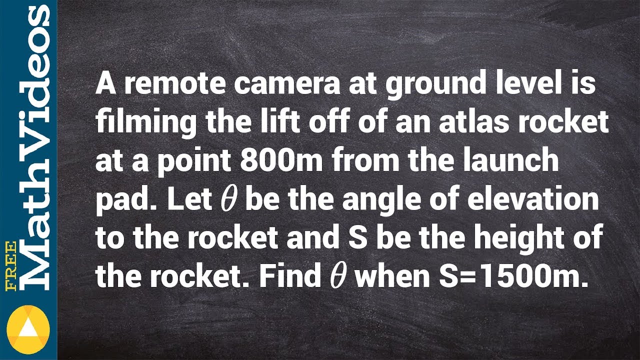 Solve word problem with angle of elevation and trigonometry - YouTube