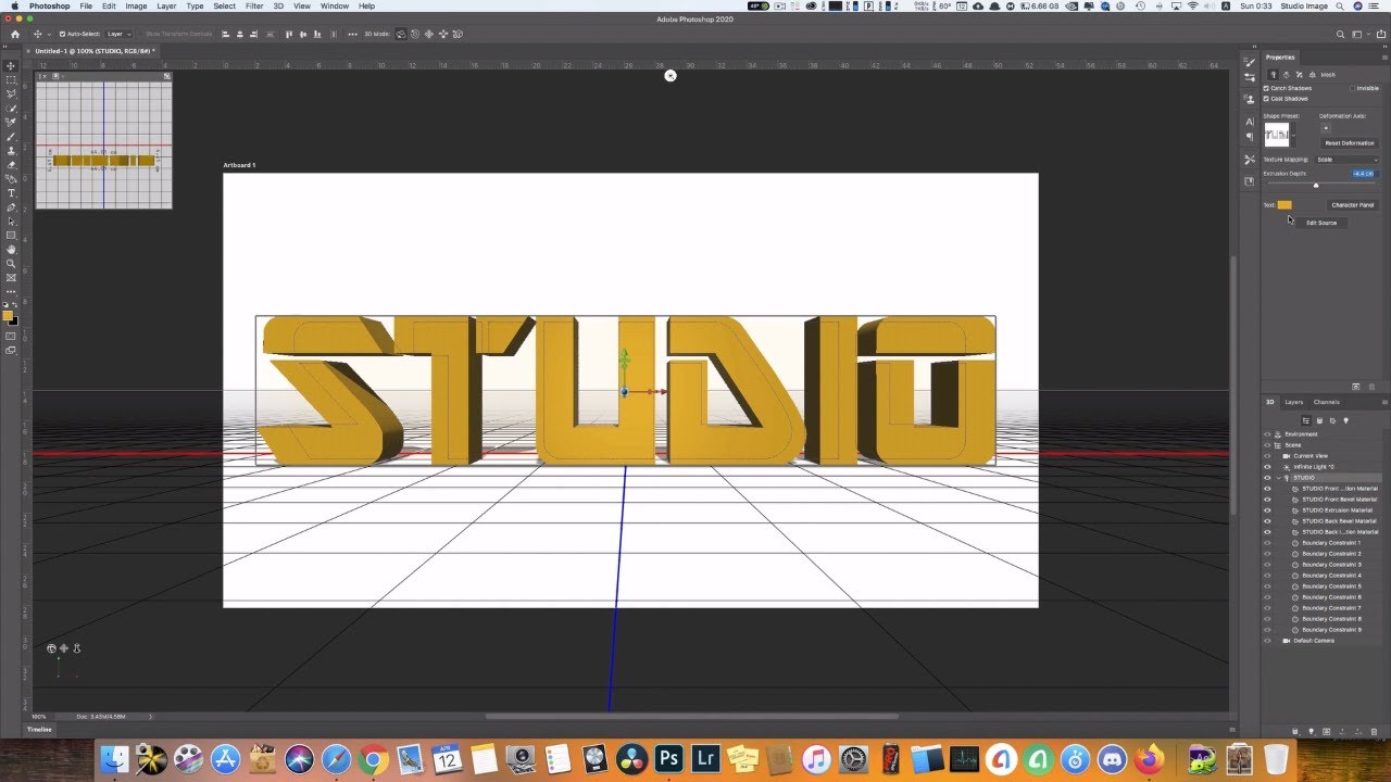 How to create 3D text in photoshop - YouTube