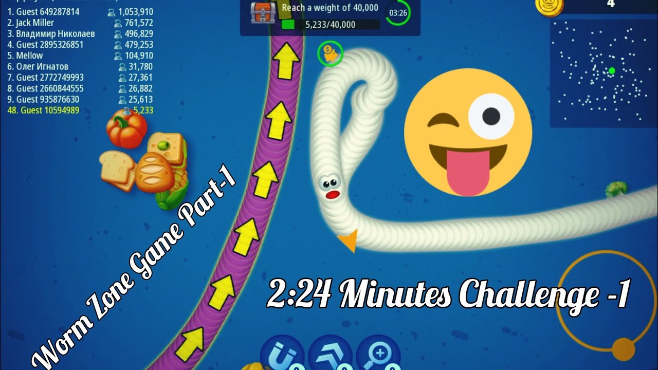 Worm Zone Game: Ultimate Body Expansion Challenge-1 | Eating, Talling ...