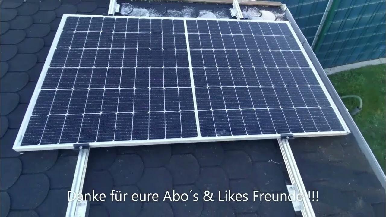 Wie befestigt man Solaranlagen Gestell auf ein Garten Haus XY9777 - YouTube