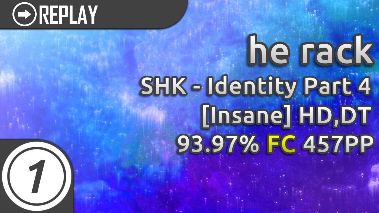 he rack | SHK - Identity Part 4 [Insane] +HD,DT | 93.97% 457pp #4 - YouTube