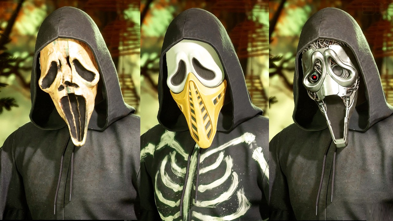 MK1 All Ghostface's Masks & Skins - YouTube