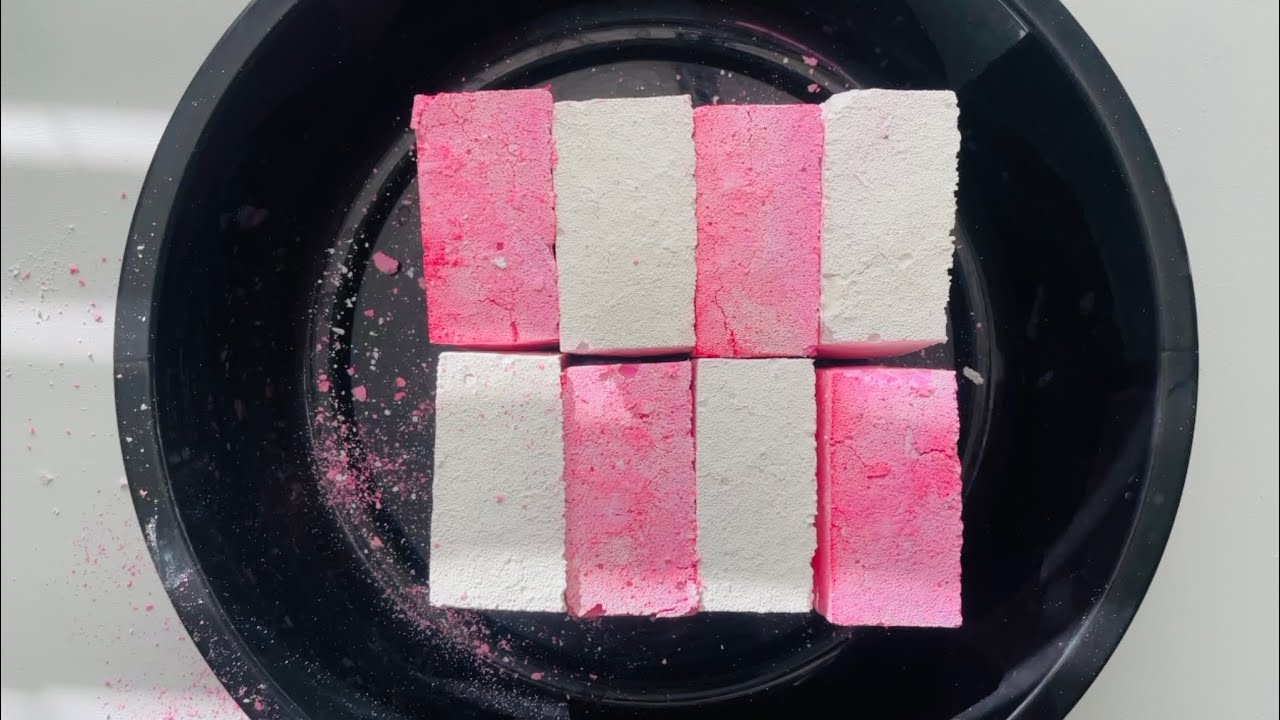 Pink and White Reformed Gym Chalk Blocks - YouTube