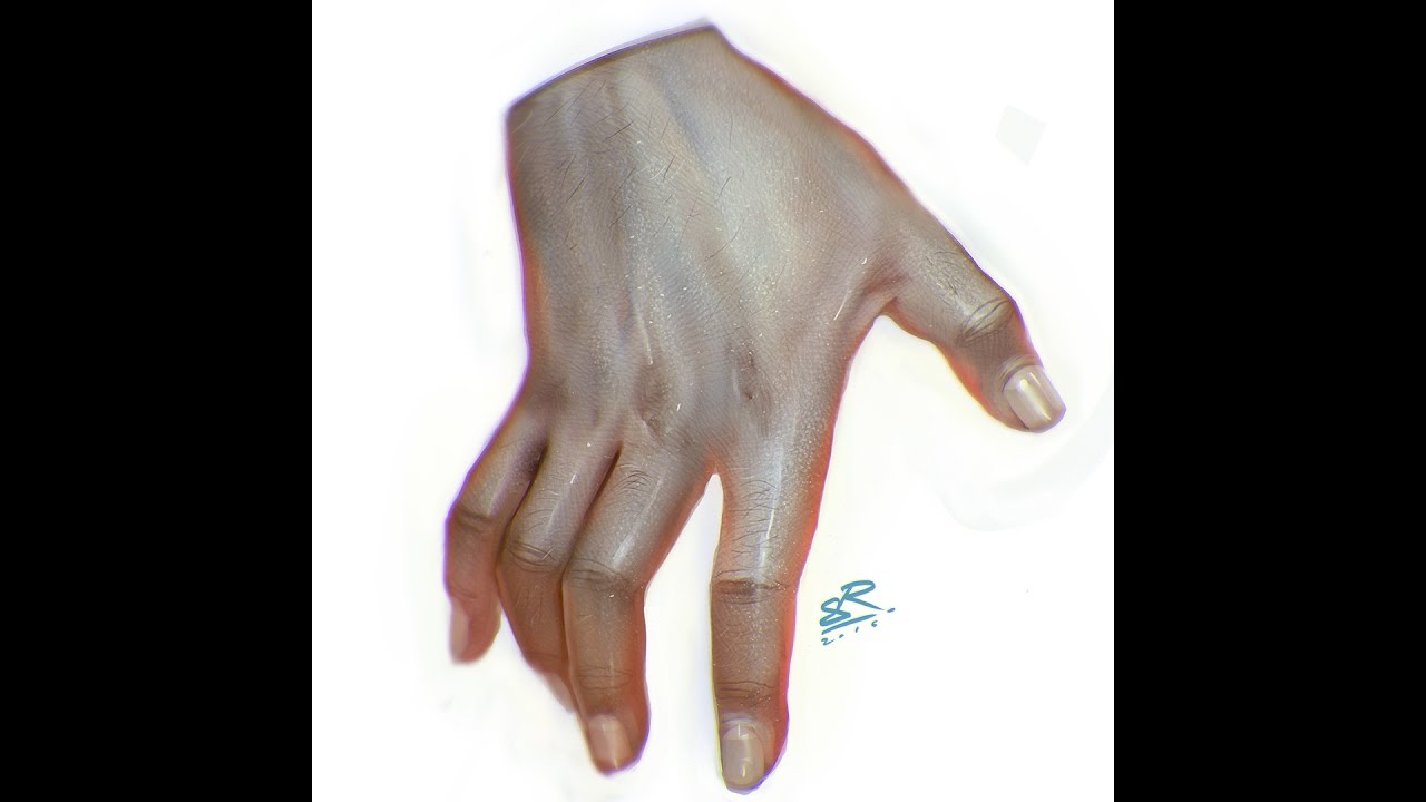 Timelapse Digital Painting_How to Drawing Hand - YouTube