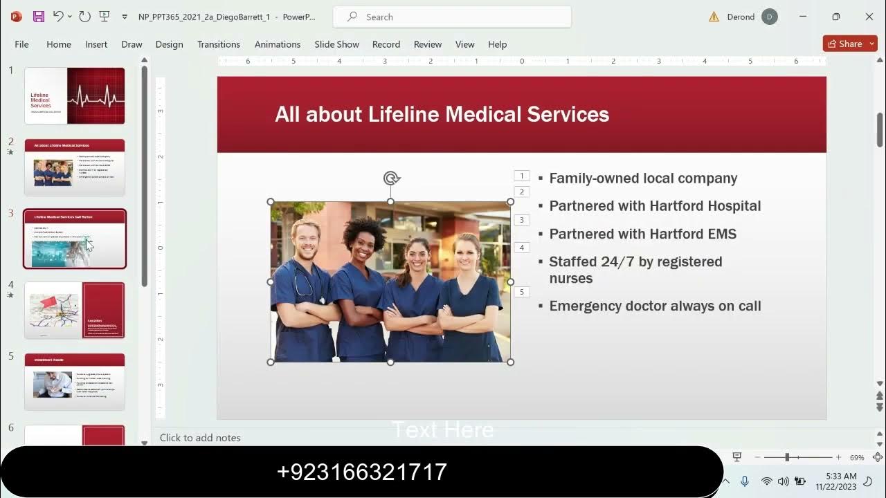 PowerPoint 365/2021 | Module 2: SAM Project 1a | Lifeline Medical ...
