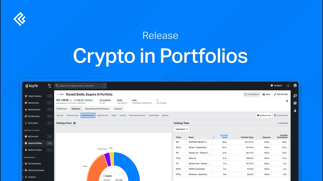 Crypto Support in Portfolios Release - YouTube