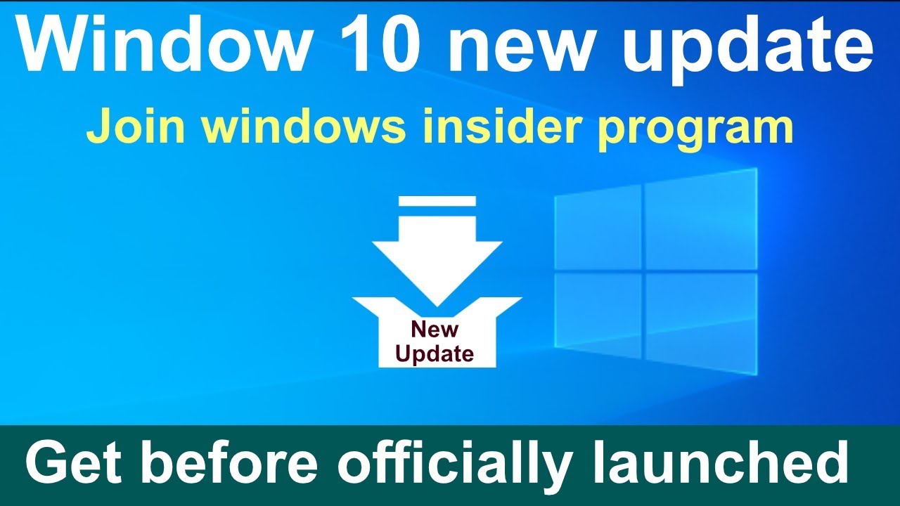 How to find windows 10 update first join windows insider program - YouTube