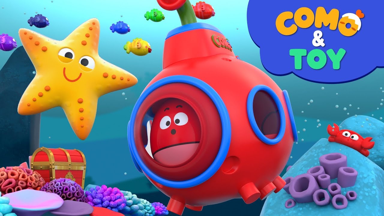 Como | Submarine | Learn colors and words | Cartoon video for kids ...