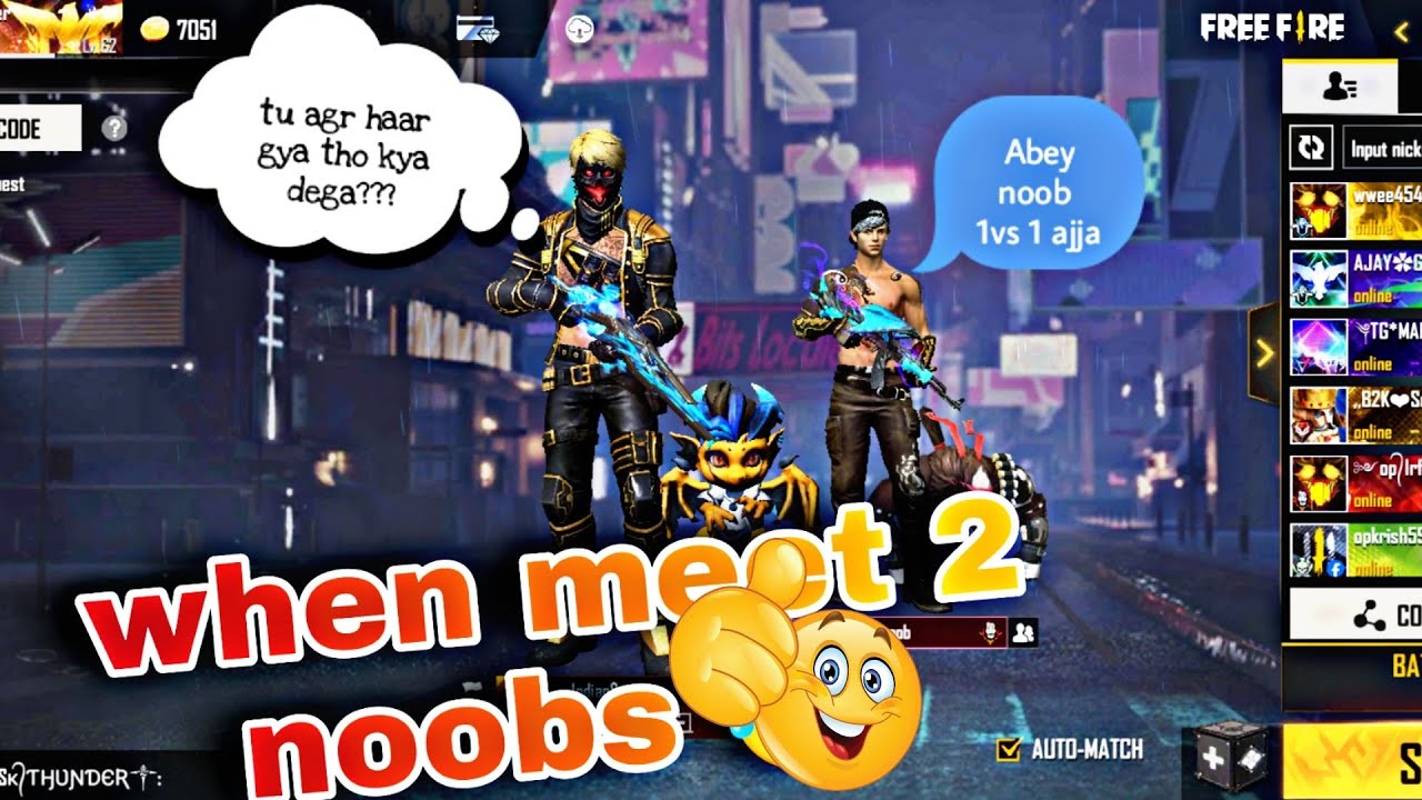 when meet 2 noobs 😂 - YouTube