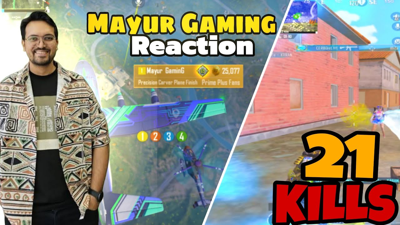 Mayur Gaming Reaction on My clutches || CERBO IS LIVE || BGMI - YouTube