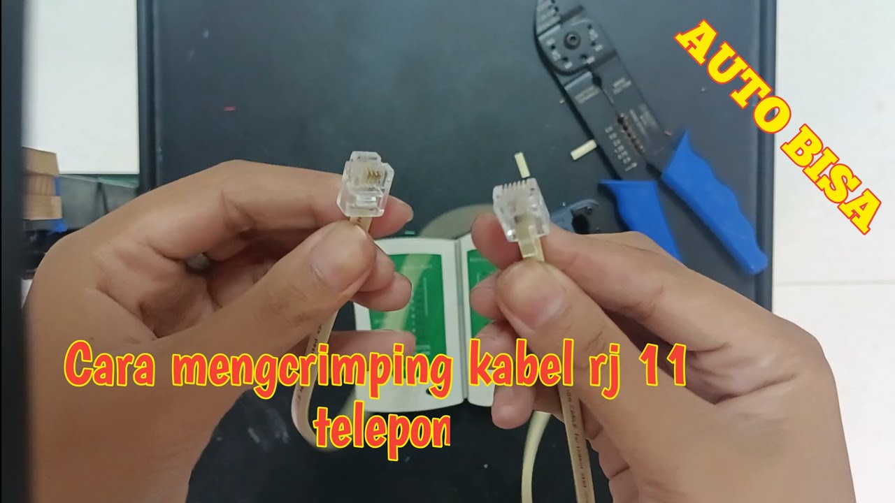 CARA MEMBUAT KABEL RJ 11 TELEPON - YouTube
