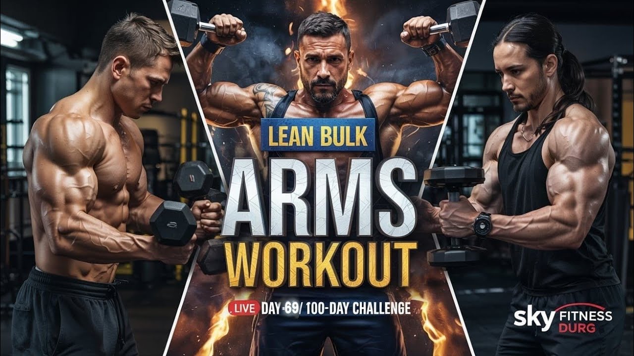 Arms Workout 69: Lean Bulk Gains (100-Day Challenge LIVE!) - YouTube