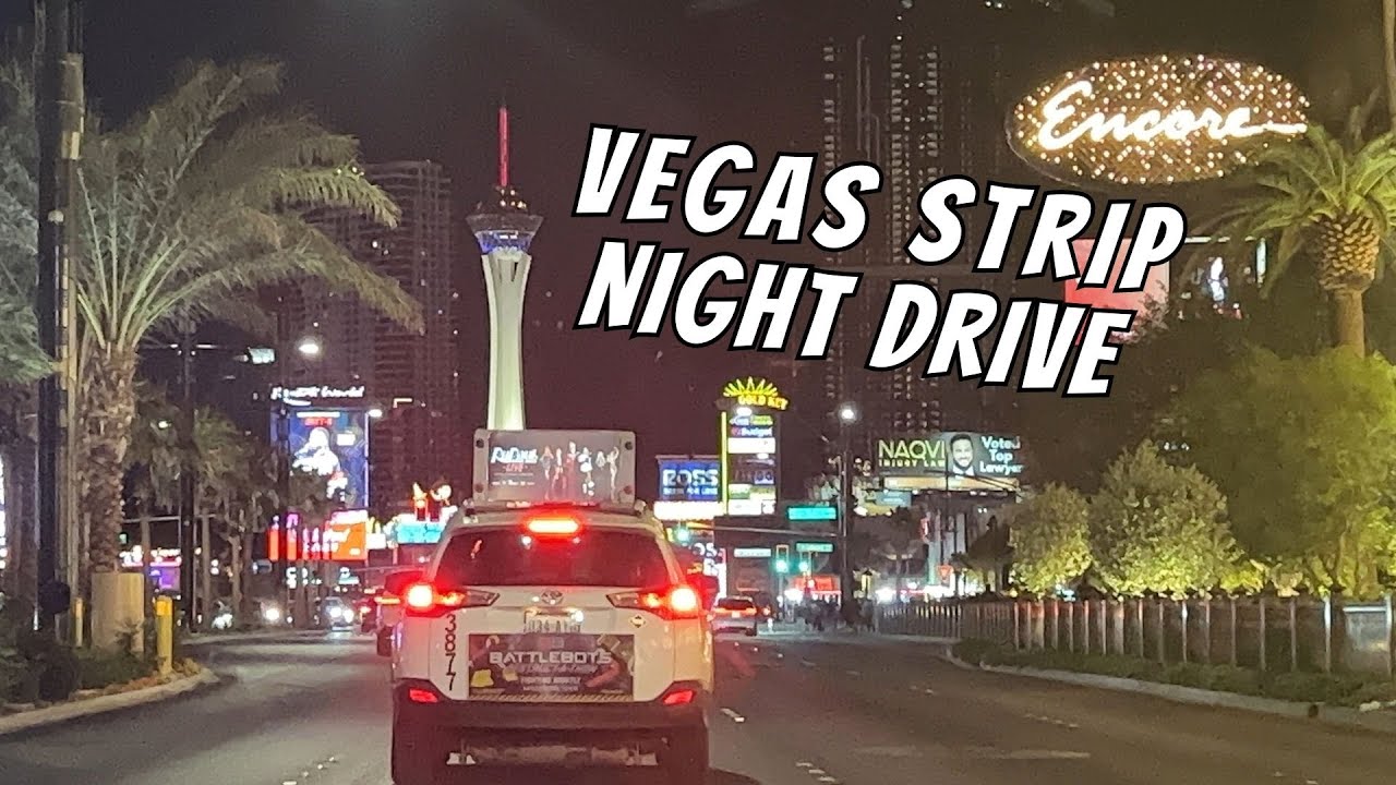 Vegas Strip Night Drive | Driving The Las Vegas Strip on a Thursday ...