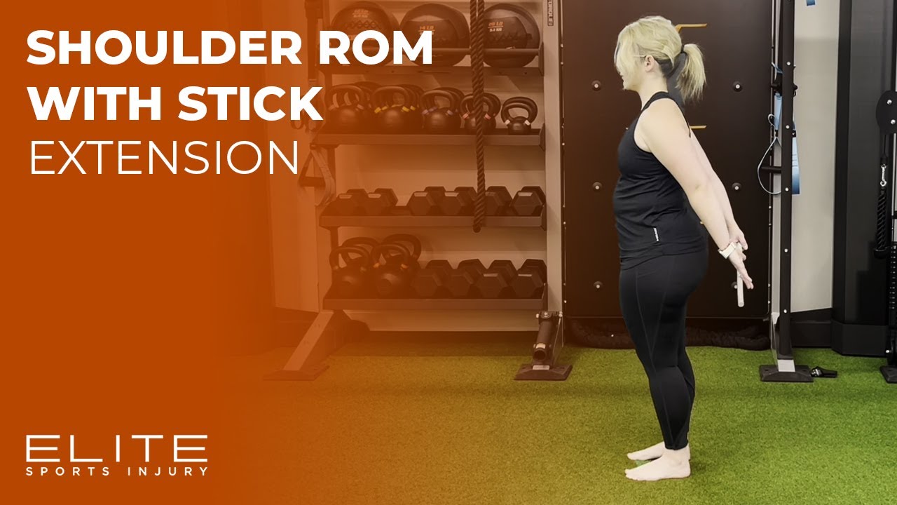 Shoulder ROM with Stick - Extension - YouTube