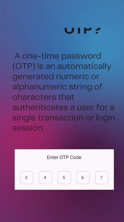 What is OTP? - YouTube