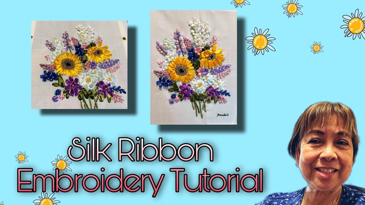 Silk Ribbon Embroidery Tutorial - YouTube